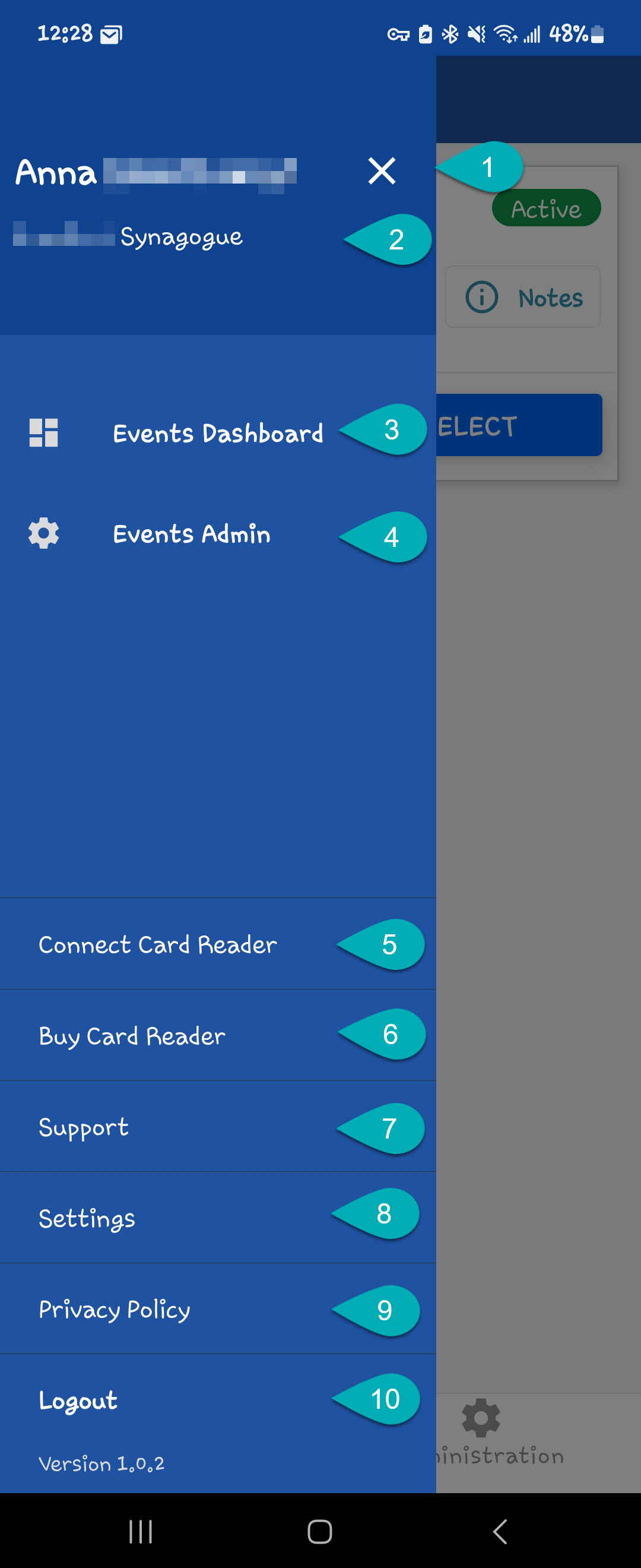 Mobile Payments App - Navigation Side Bar (Reference) – Shulware