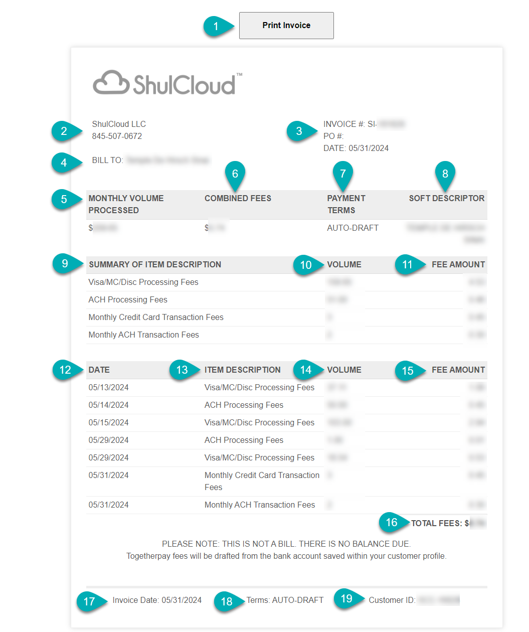 Online Payments: Processing Fee Invoices (Reference) – Shulware