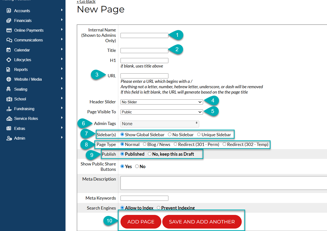 Website Page, Blog or Redirect (Reference & How To) – Shulware